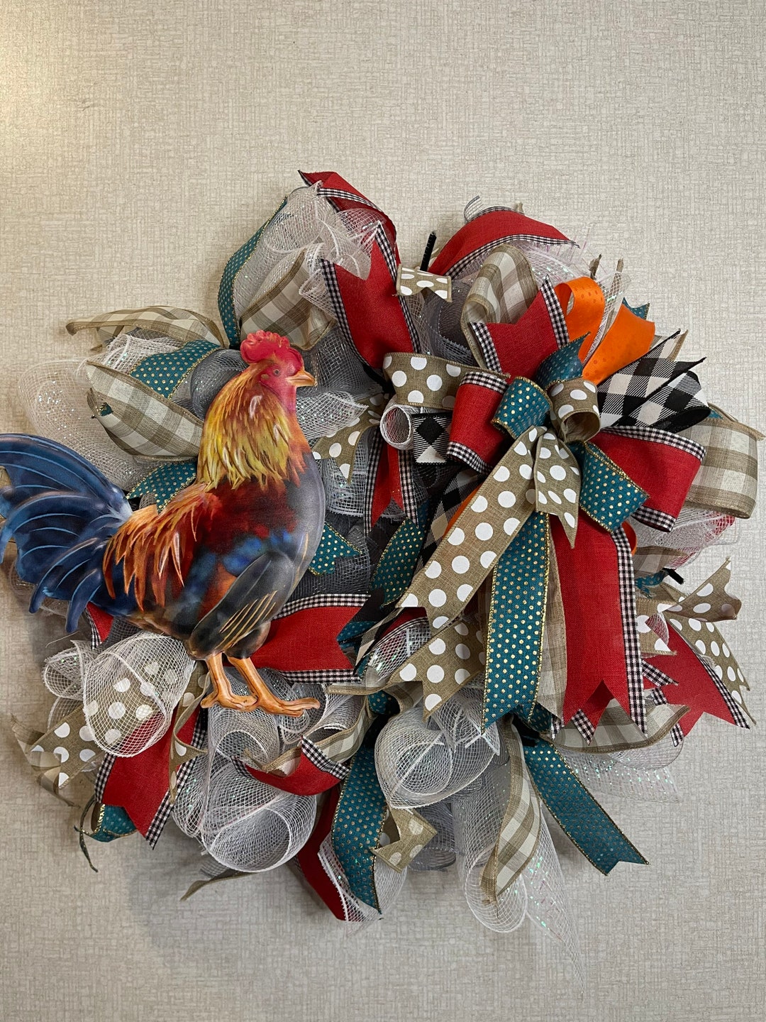 Farmhouse Rooster Wreath - Etsy