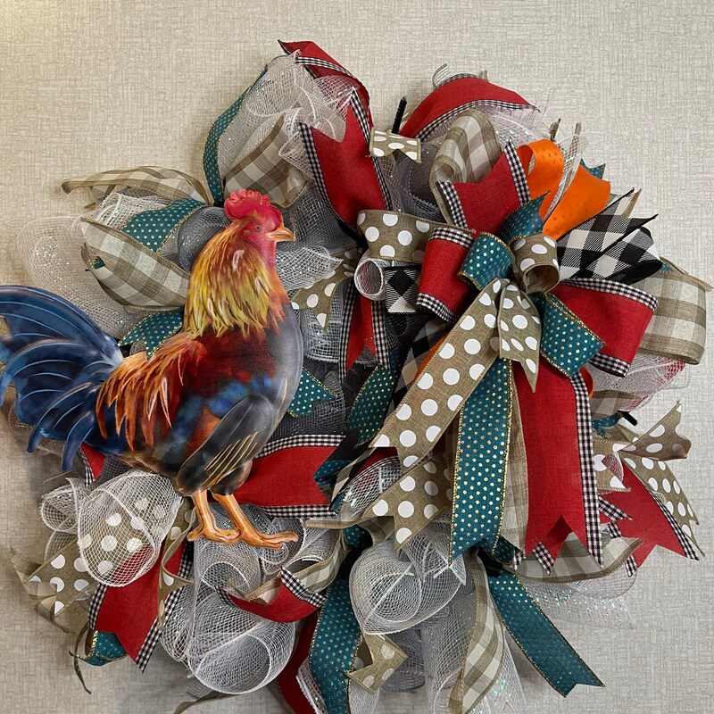 Rooster Wreath - Etsy