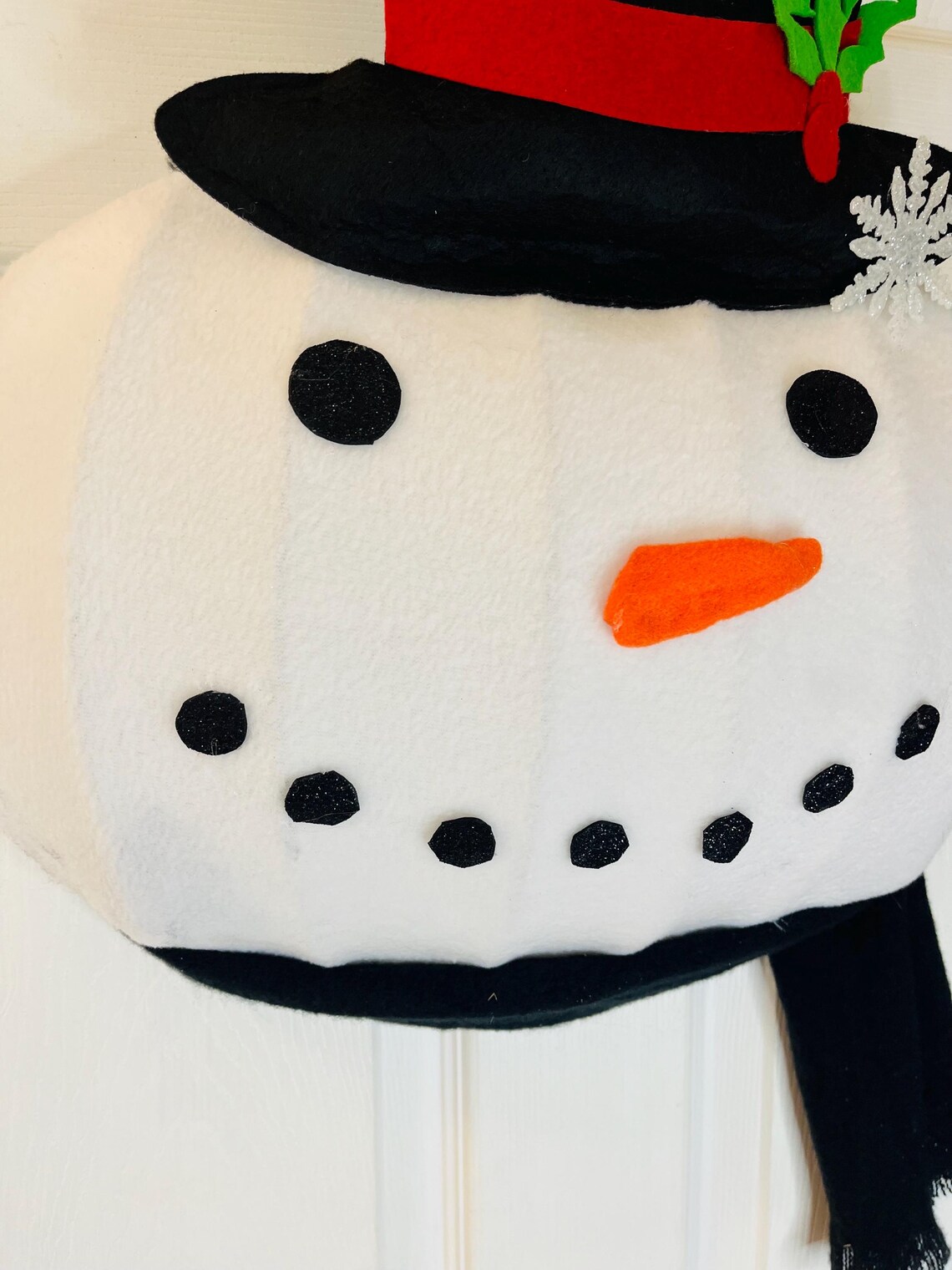 Snowman Head Door Hanger, Holiday Winter Decor - Etsy