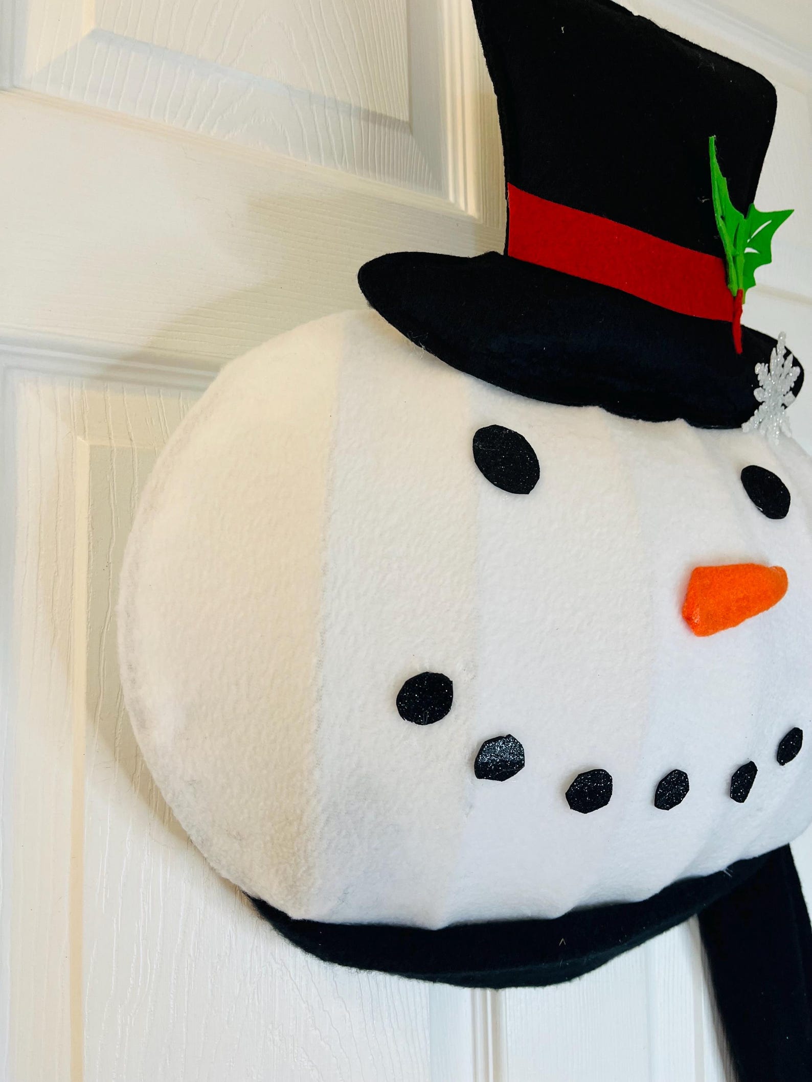 Snowman Head Door Hanger, Holiday Winter Decor - Etsy