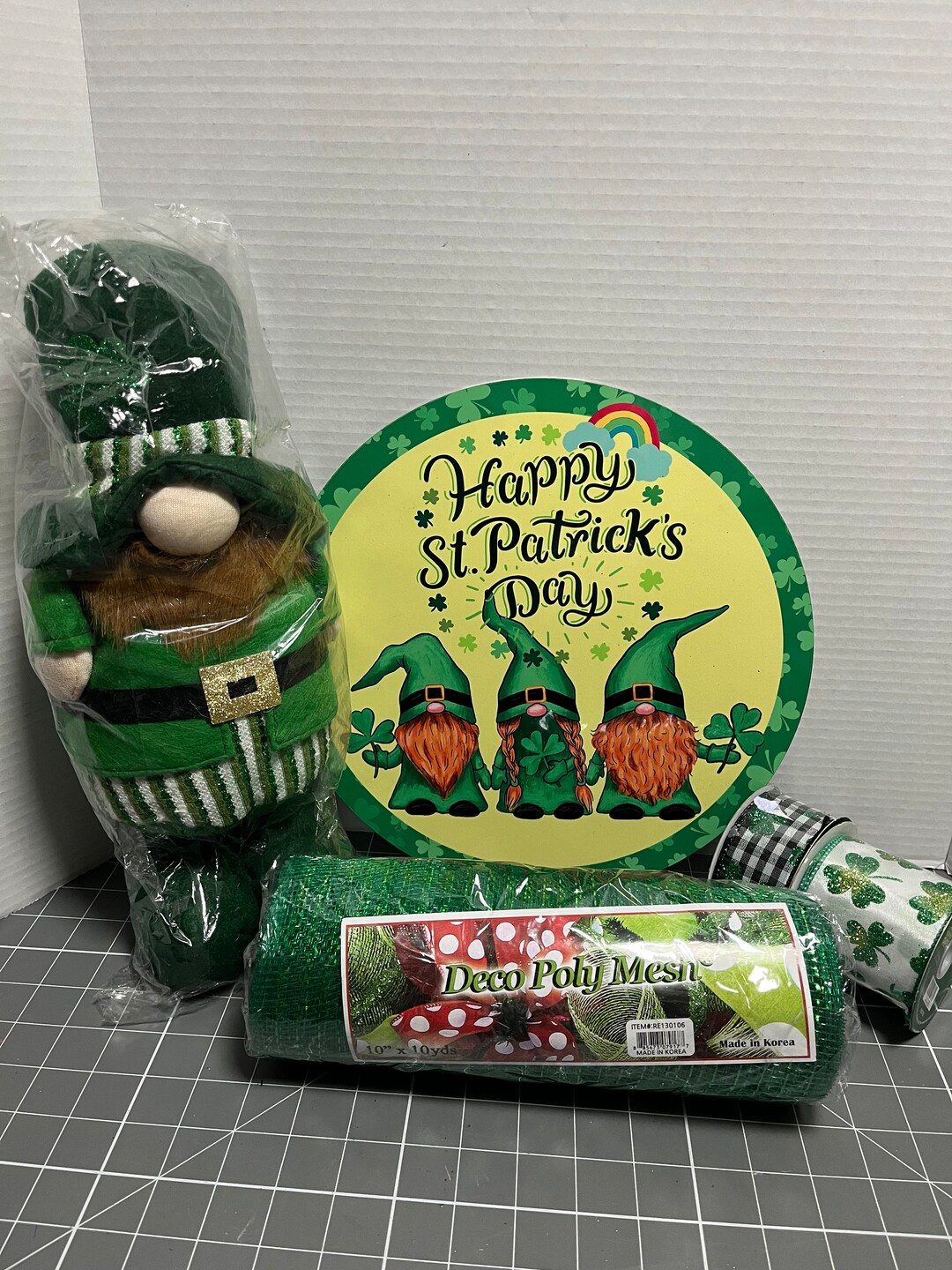 St Patricks Day Wreath Kit, Wreath Making Kit, St Pats Day, Mesh Kit - Etsy