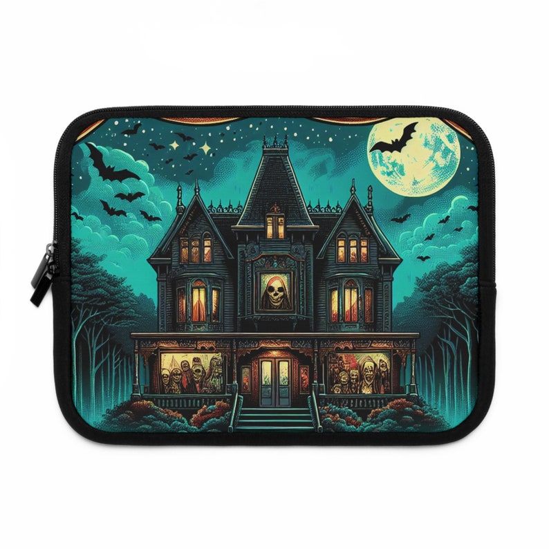 Haunted Mansion Laptop Sleeve - Spooky Tech Protection, Ghostly Laptop ...