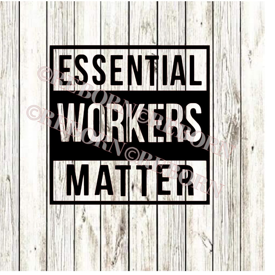 Essential Workers Vinyl Heat Transfer, Iron-on Decal, Ready to Press ...