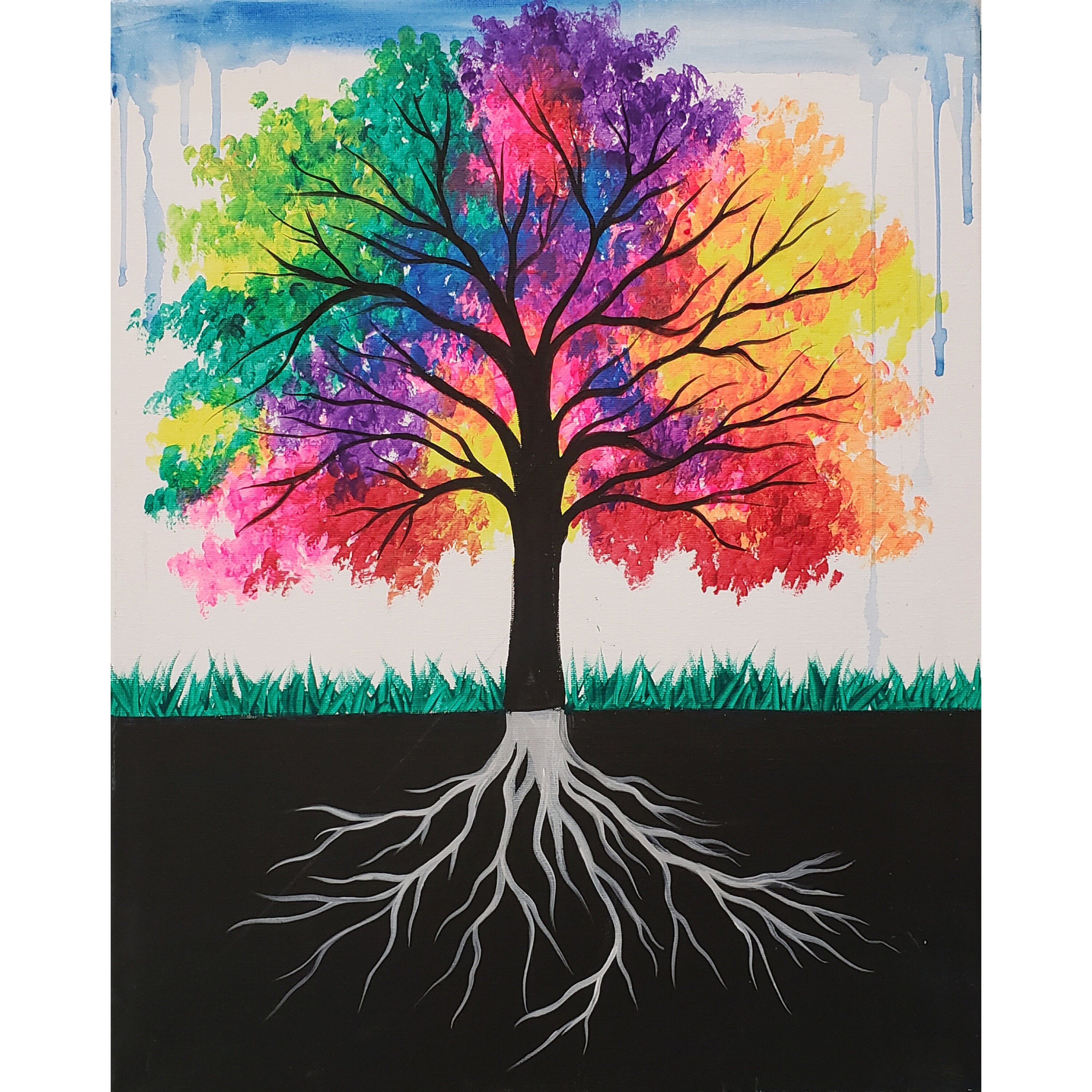 Rainbow Tree Art Kit - Etsy