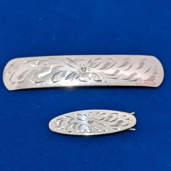 Silver Barrette - Etsy