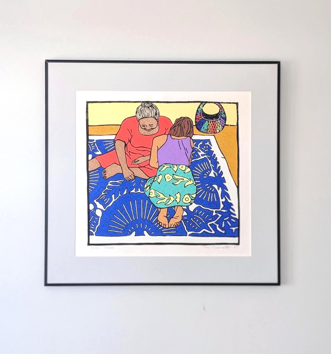 Tivaevae Silkscreen Print Tom Burnett Signed Limited Edition 1987 New ...