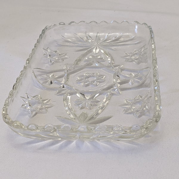 Crystal Relish Tray Star Pattern - Etsy