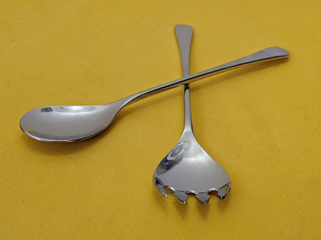 Vintage Silverplate Salad Serving Fork and Spoon Regal Silver. Salad ...