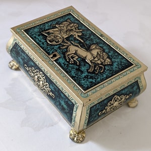 Vintage Embossed Roman Chariot Valet Box/dresser Box/trinket Box/tin ...