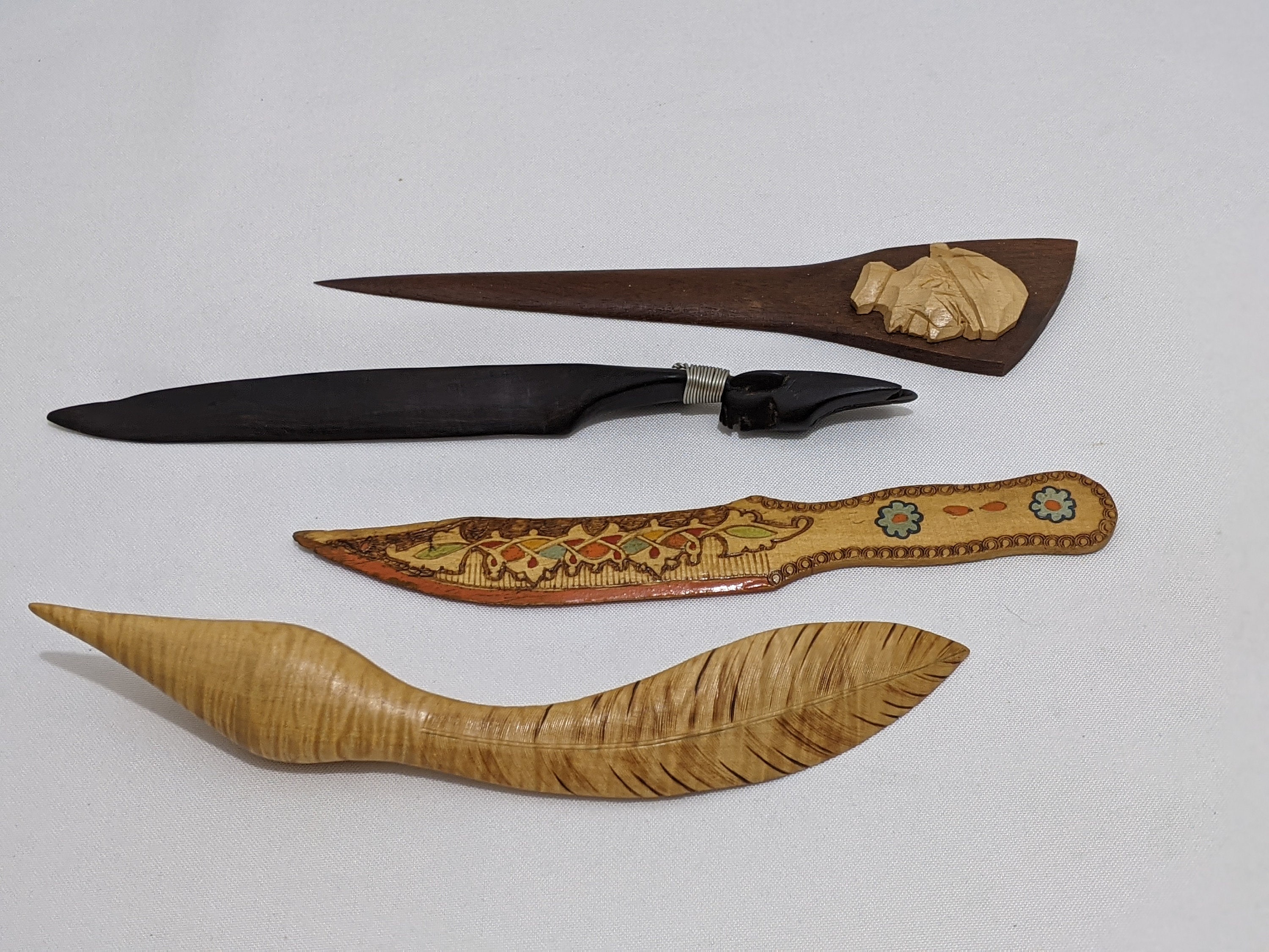 Vintage Wooden Letter Opener/paper Knife. Four Designs to - Etsy