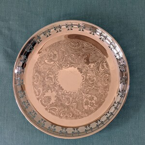 Vintage Birk's Silver Plate, PRIMROSE PLATE Pierced Border, Etched ...