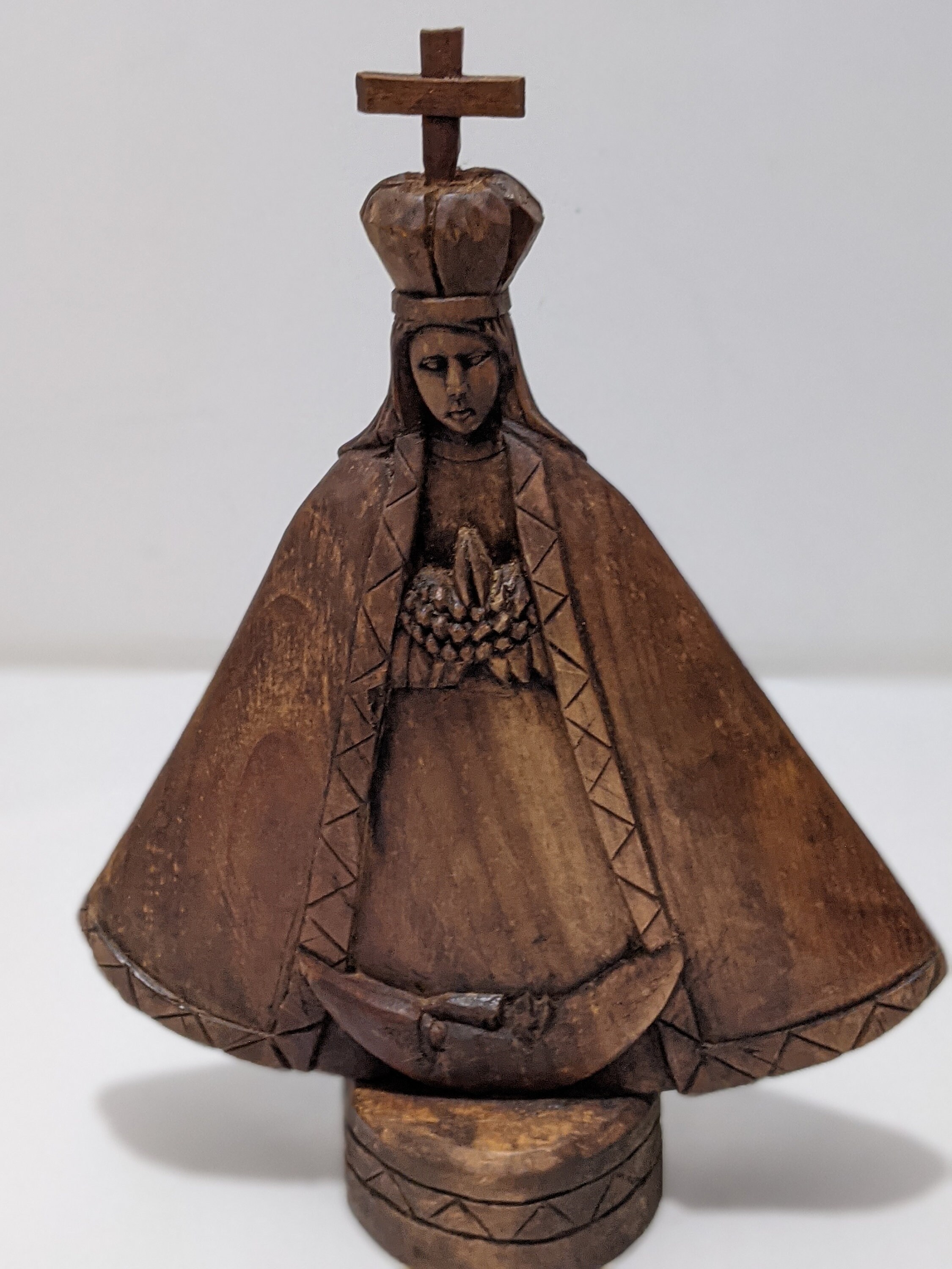 Santos Vintage Wood Carving of the Triangular Virgin/praying - Etsy