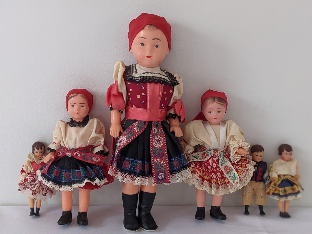 Vintage Czechoslovakian Folk Art Dolls. Czech Lidova Tvorba. Celluloid ...