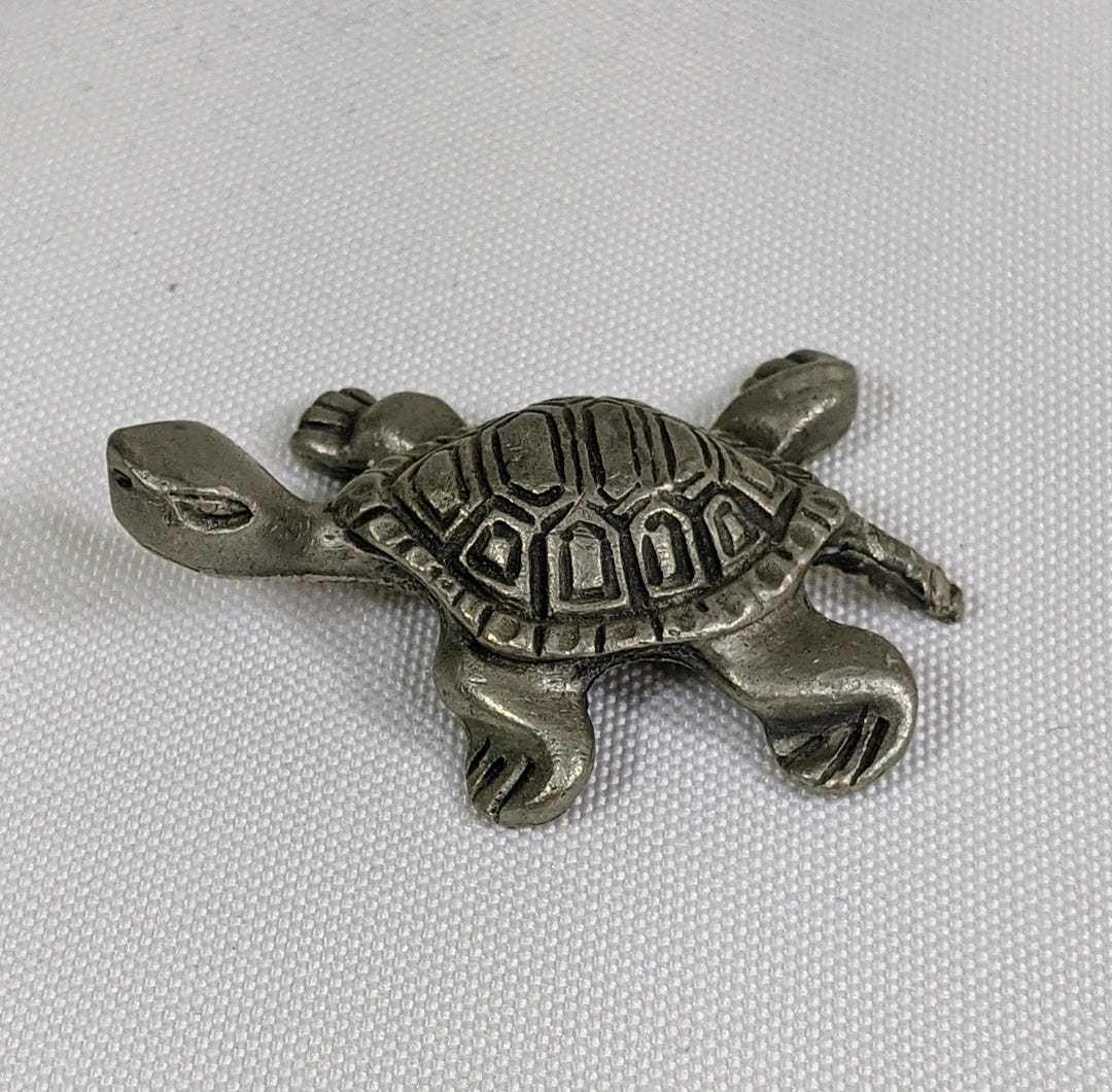 Miniature Pewter Turtle Figurine/statue – Signed. Fort Pewter Company ...
