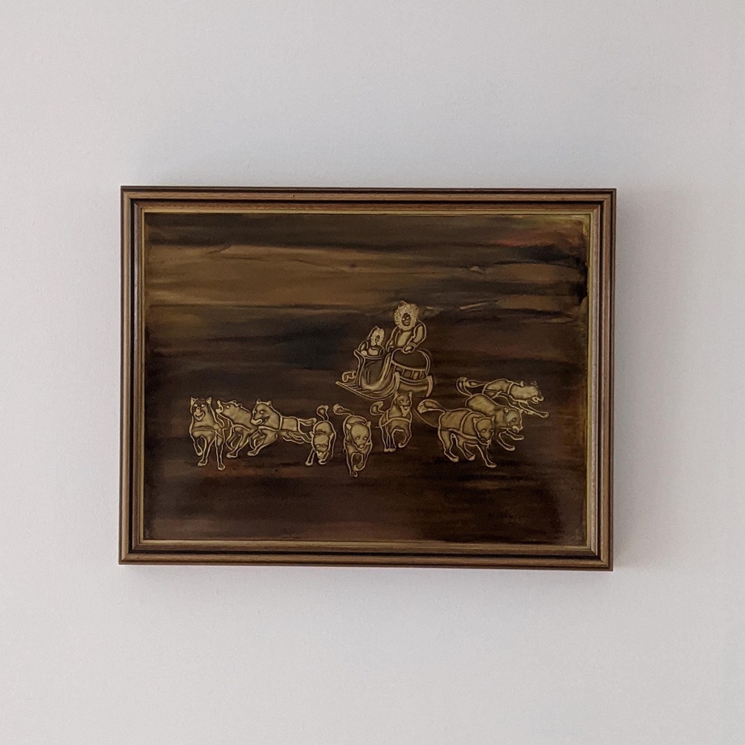 Vintage Copper Acid Art Engraving - Metal Etching by Canadian Artist ...