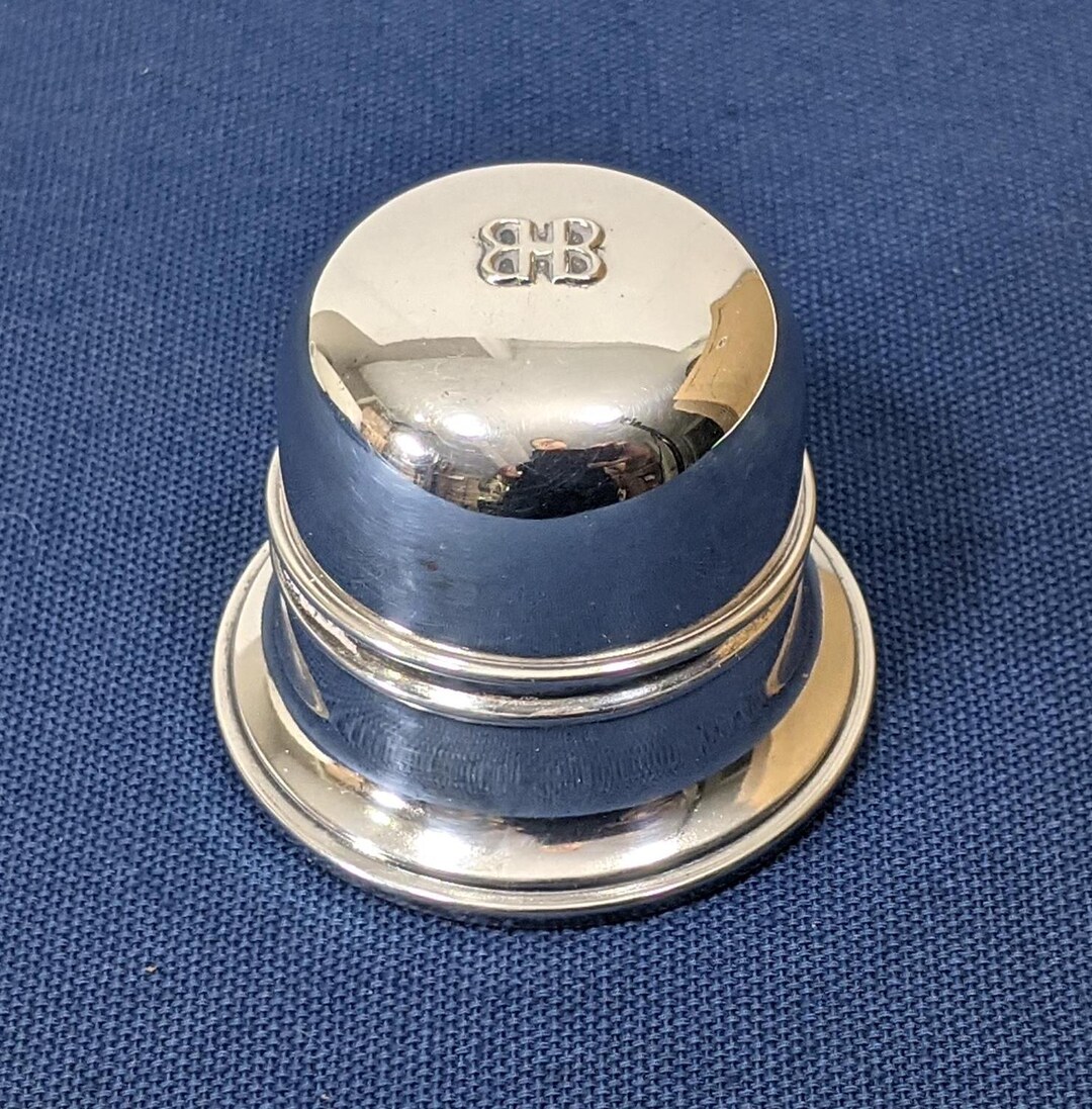 Vintage Birks Domed Ring Box With Black Velvet Interior Regency Plate ...