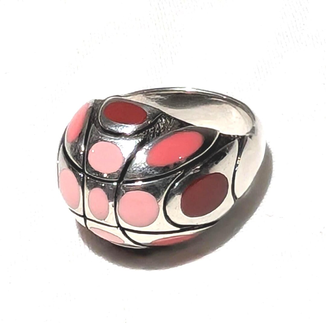 John Hardy Dot Enamel Dome Ring Sterling Silver Size 7 Indonesia ...