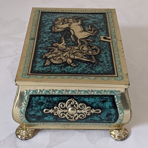 Vintage Embossed Roman Chariot Valet Box/dresser Box/trinket Box/tin ...
