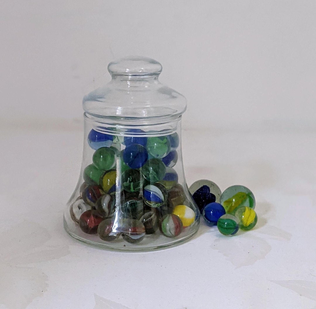 Vintage Glass Marbles Collection in Bell Jar, 67 Marbles + Shooters - Etsy