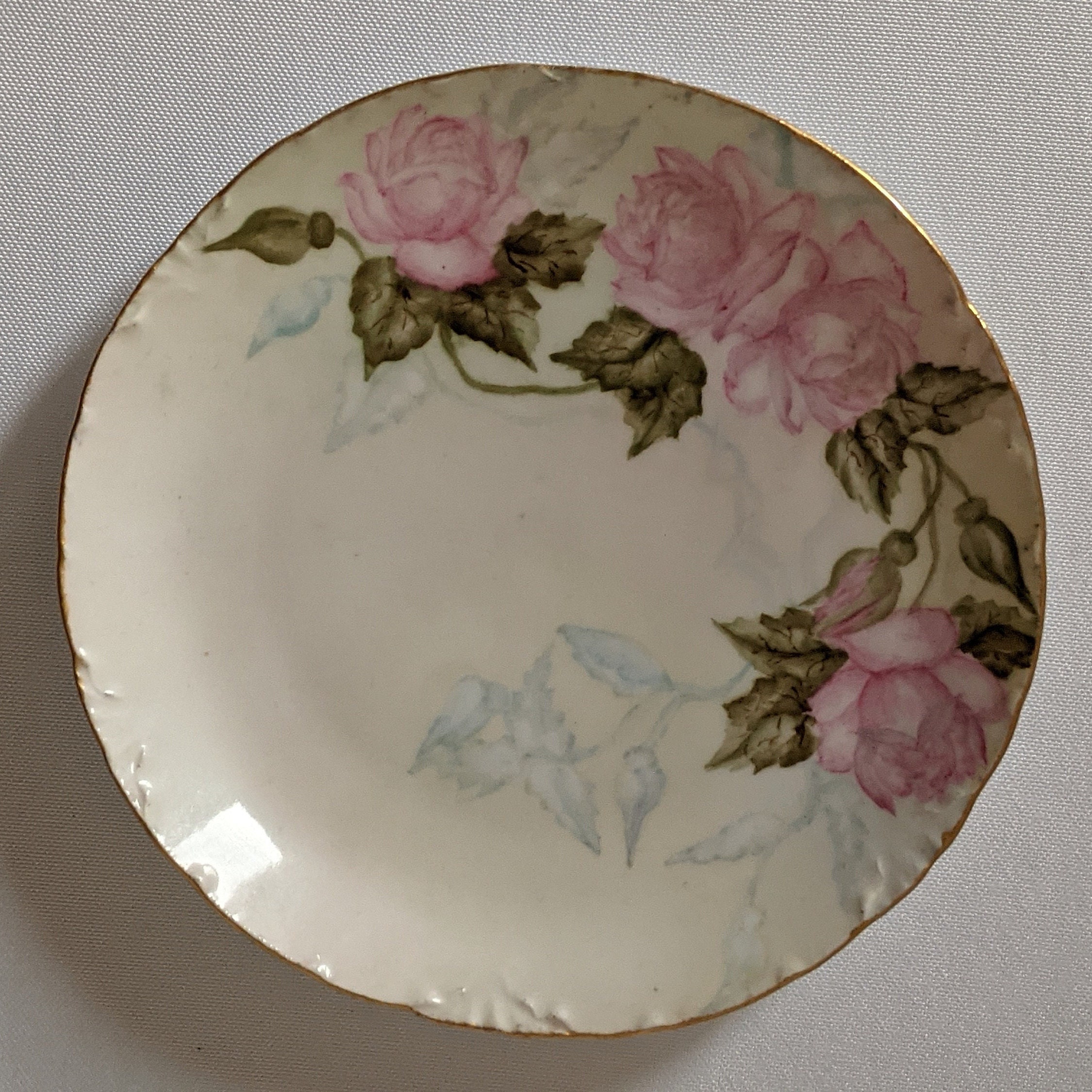 Rosenthal RC Versailles Plate Pink Roses Antique Bavaria Porcelain 6 ...