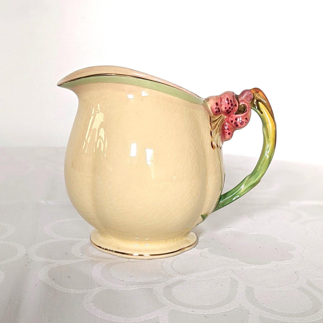 Royal Winton Tiger Lily Creamer Grimwades Green Art Deco English ...
