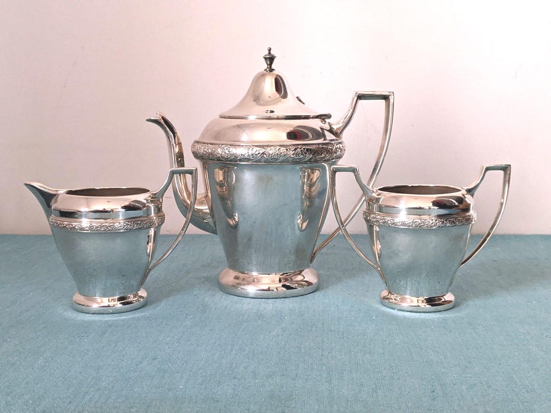 Vintage Art Deco Silver Plate Coffee Tea Set - Benedict Proctor Canada ...
