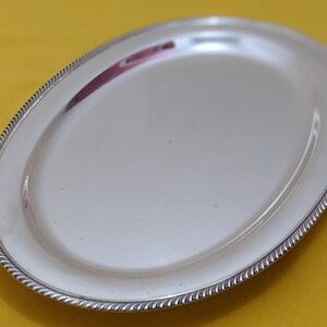 Wm A Rogers Vintage Footed Oval Platter, Silver Plated With Ornate ...