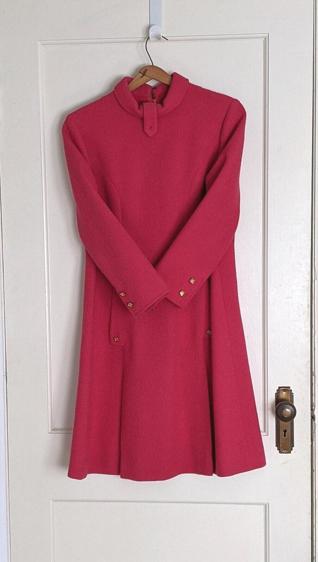 Iconic 1960s Red Wool Coat Dress | Mayfair Montreal Vintage | Chic Mod ...
