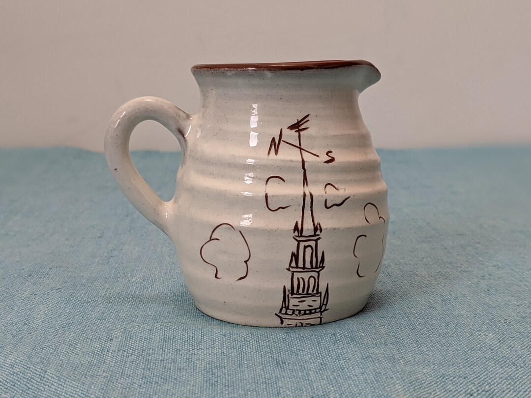 Vintage Brooklin Pottery old North Boston Creamer Pitcher. Made in ...