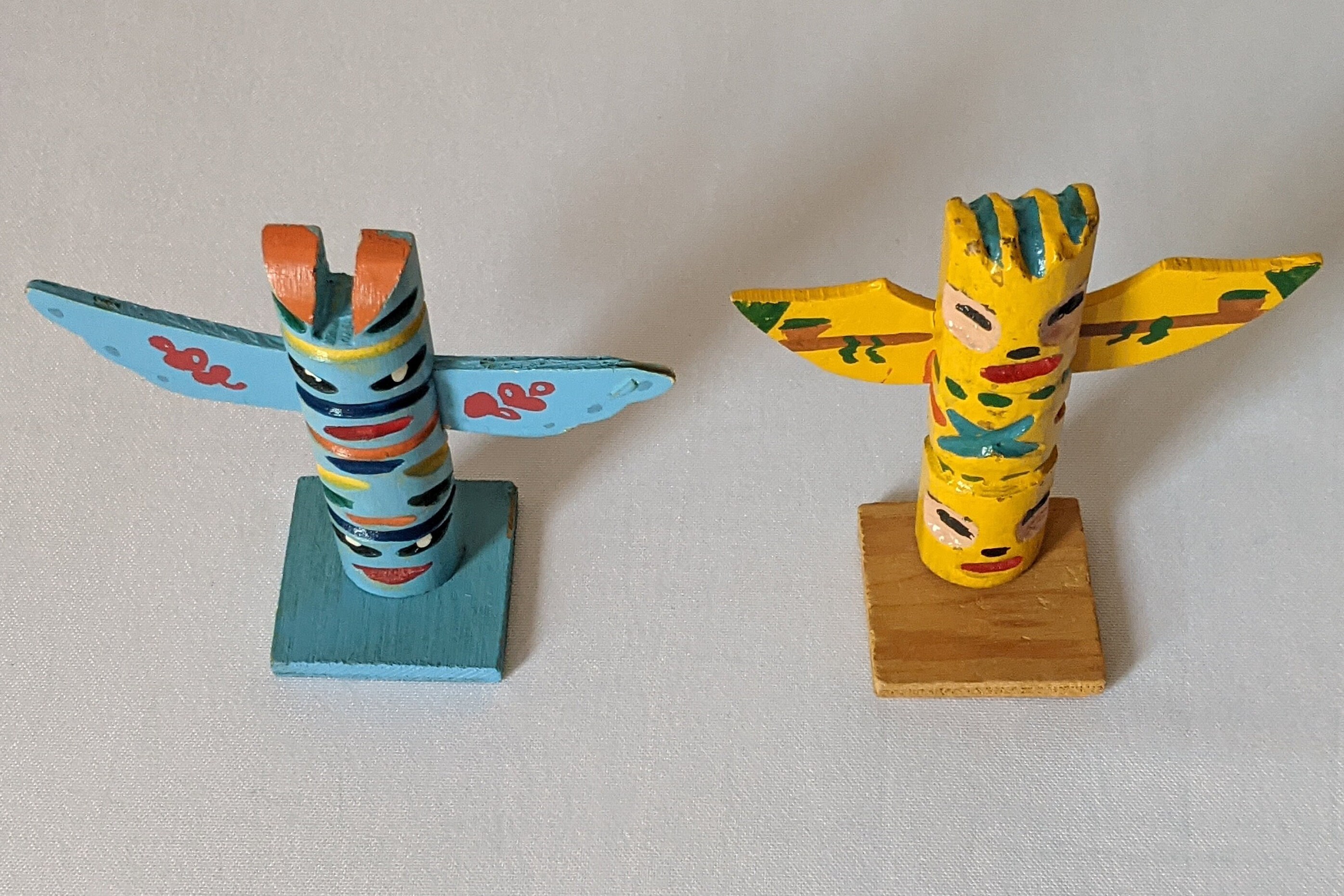 Vintage Native American Northwest Coast Carved & Painted Wood - Etsy