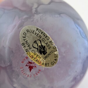 Rueven Hand Painted Glass Ruffled Top Vase by Nouveau Art Glass Company ...