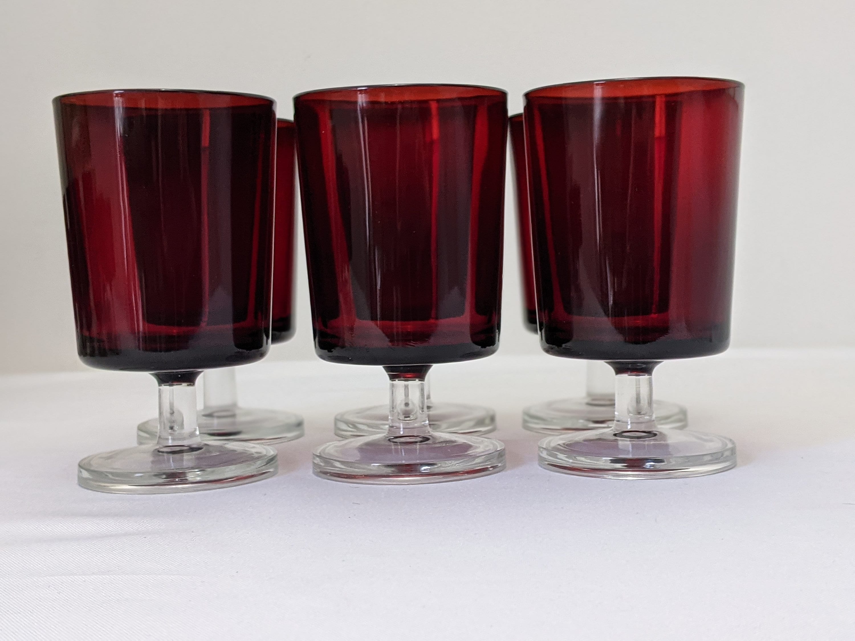 Luminarc Cavalier Ruby Red Glasses in 3 Different Sizes - Etsy
