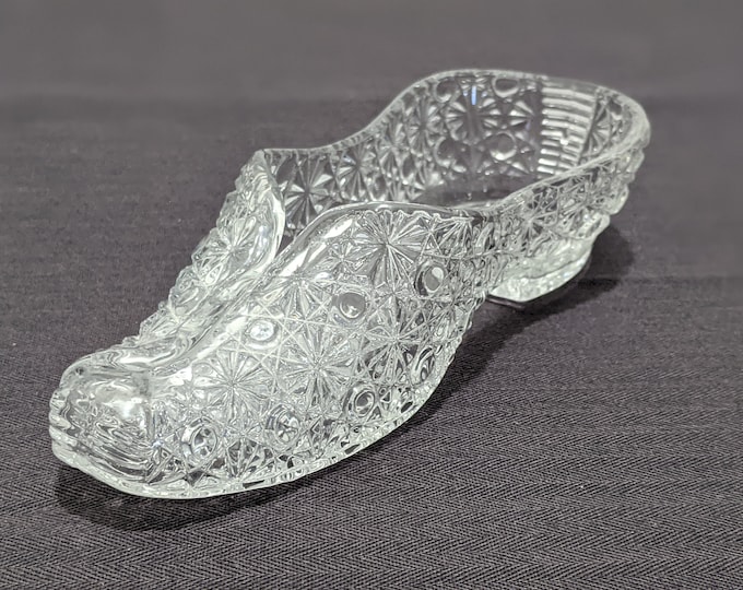 Antique BRYCE BROS Daisy Button EAPG Victorian Glass Slipper Shoe Circa ...