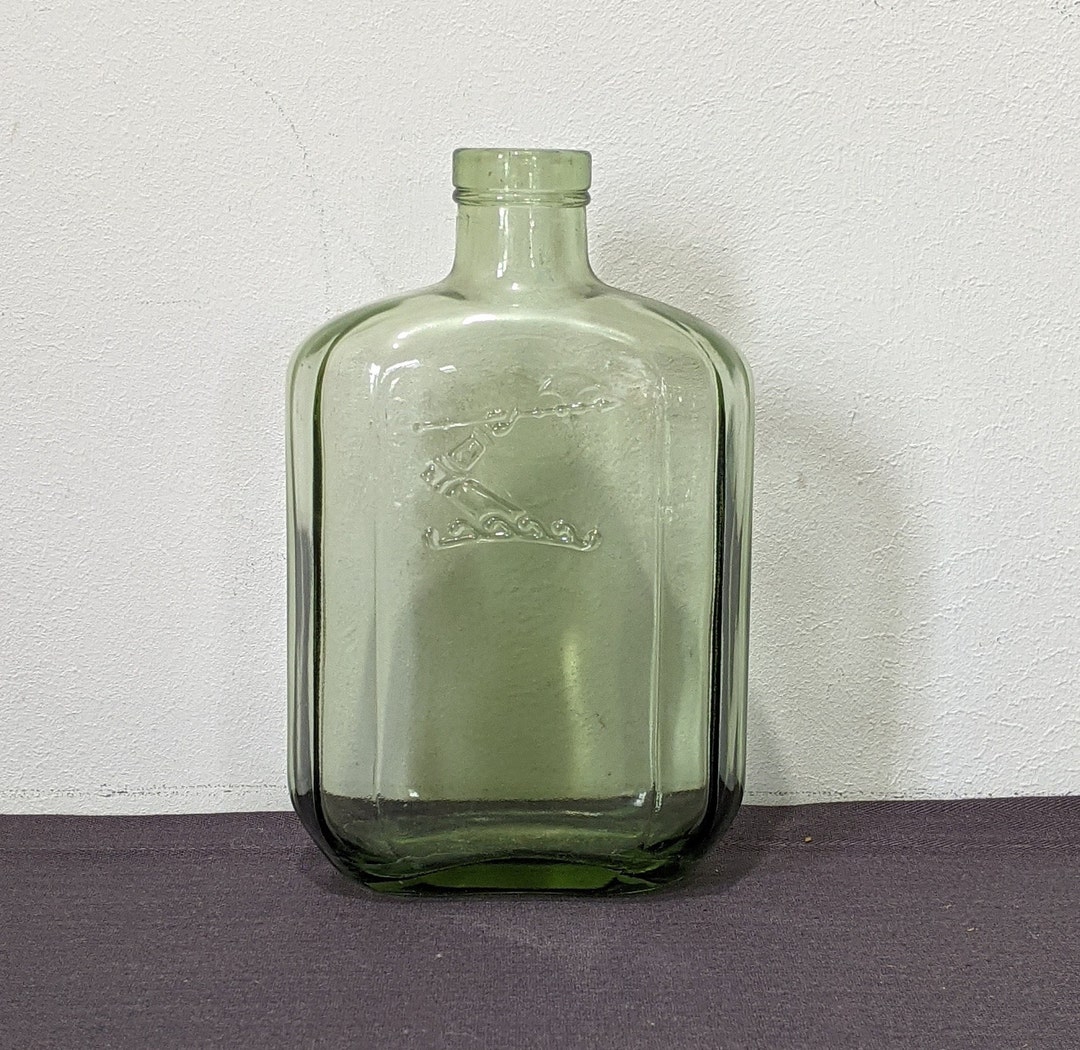 Vintage Hennessy Green Flask Embossed Bras Armé. 6.5" Height - Etsy