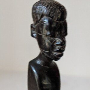 African Ebony Stick Figures. "skinny Art". Two Standing and One Letter ...