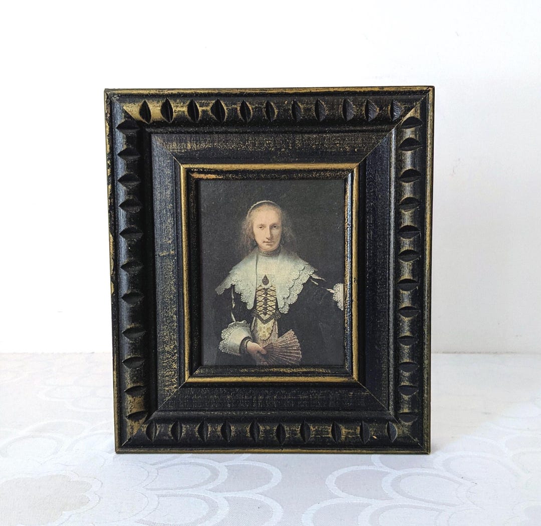 Portrait Print Rembrandt Agatha Bas, Carved Wood Frame, National ...