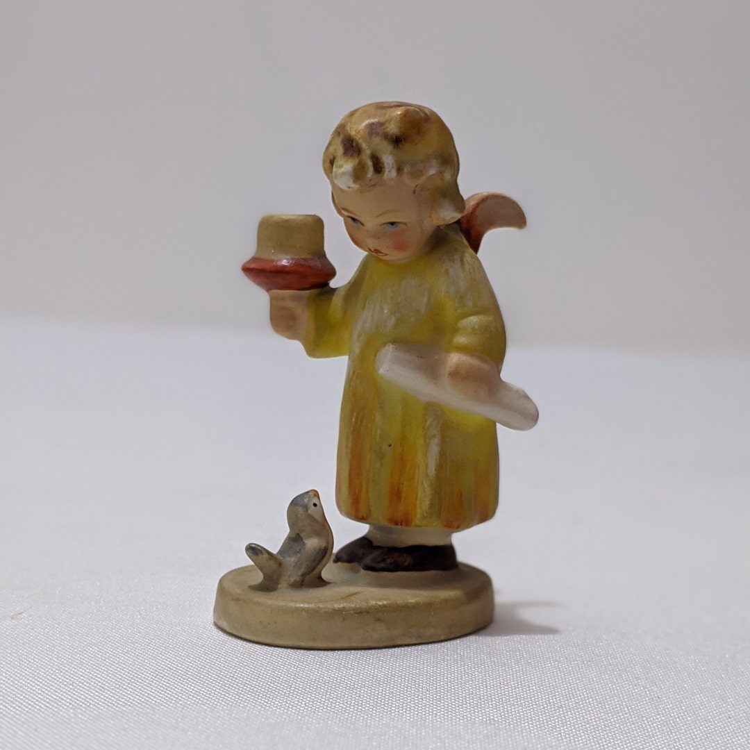 Vintage Porcelain Goebel Angel With Bird Designed by Maria Spötl. Made ...