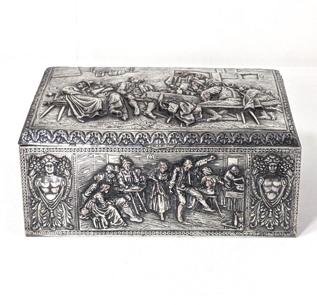 Antique E.G. Webster & Son "dutch Revival" Repousse Silverplate Box - Etsy
