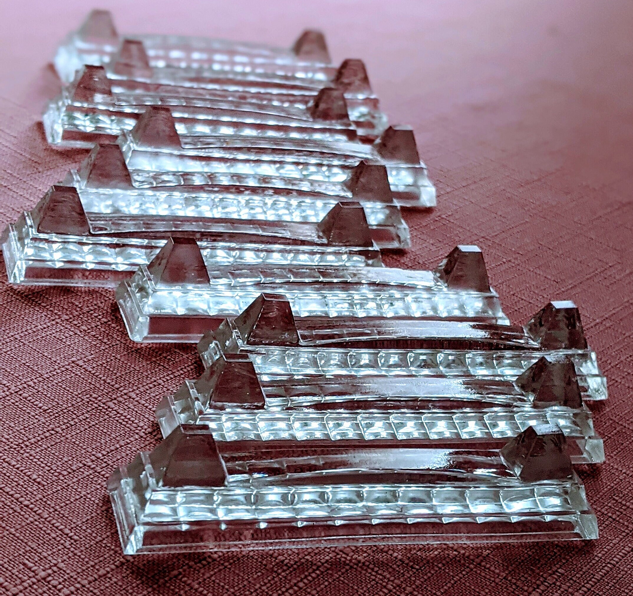 Vintage Crystal Knife Rests Set of Ten. Formal Dinner Party. - Etsy
