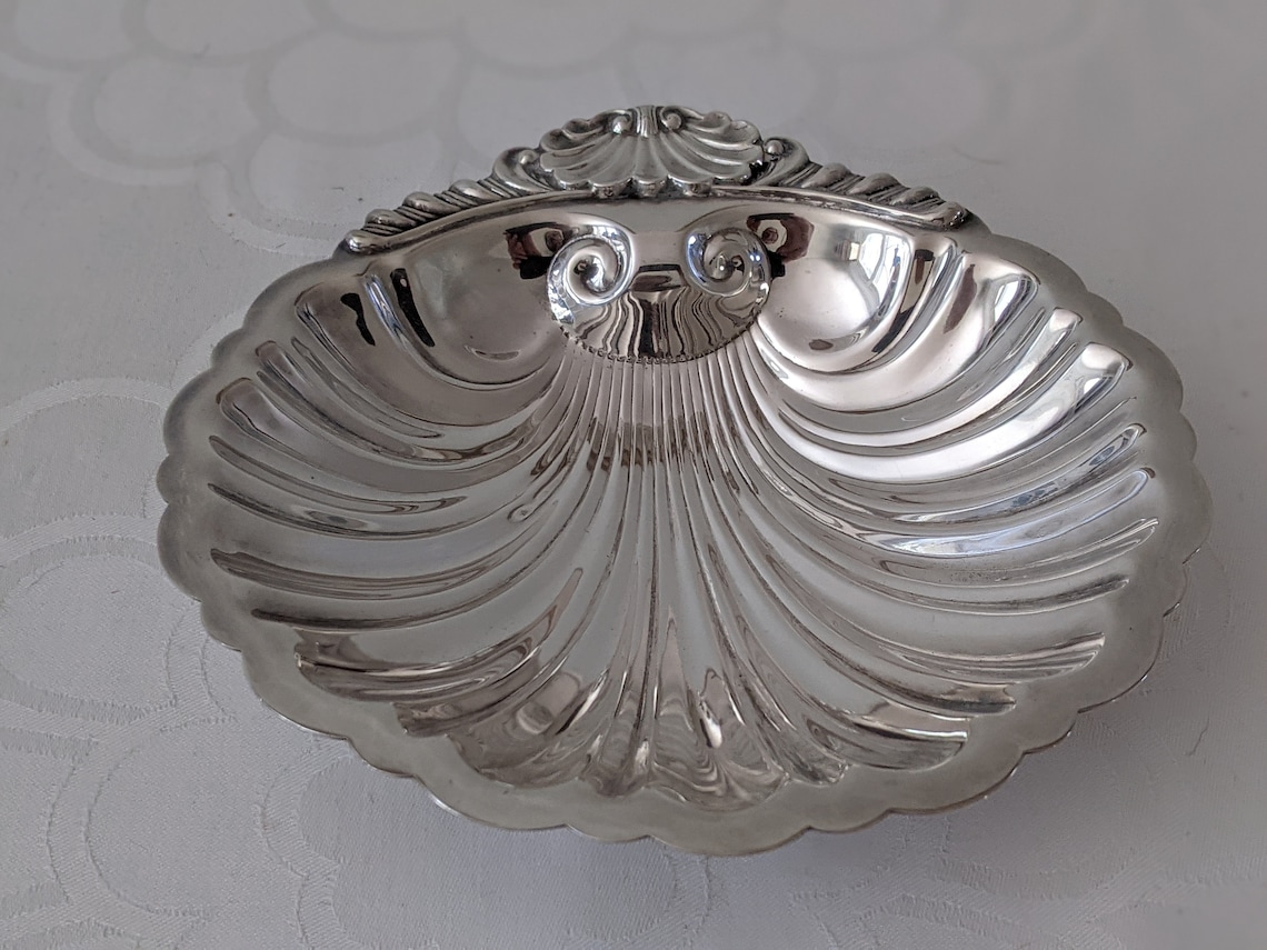 Sheffield Reproduction Silver Plate Footed Shell Dish Made in - Etsy Canada