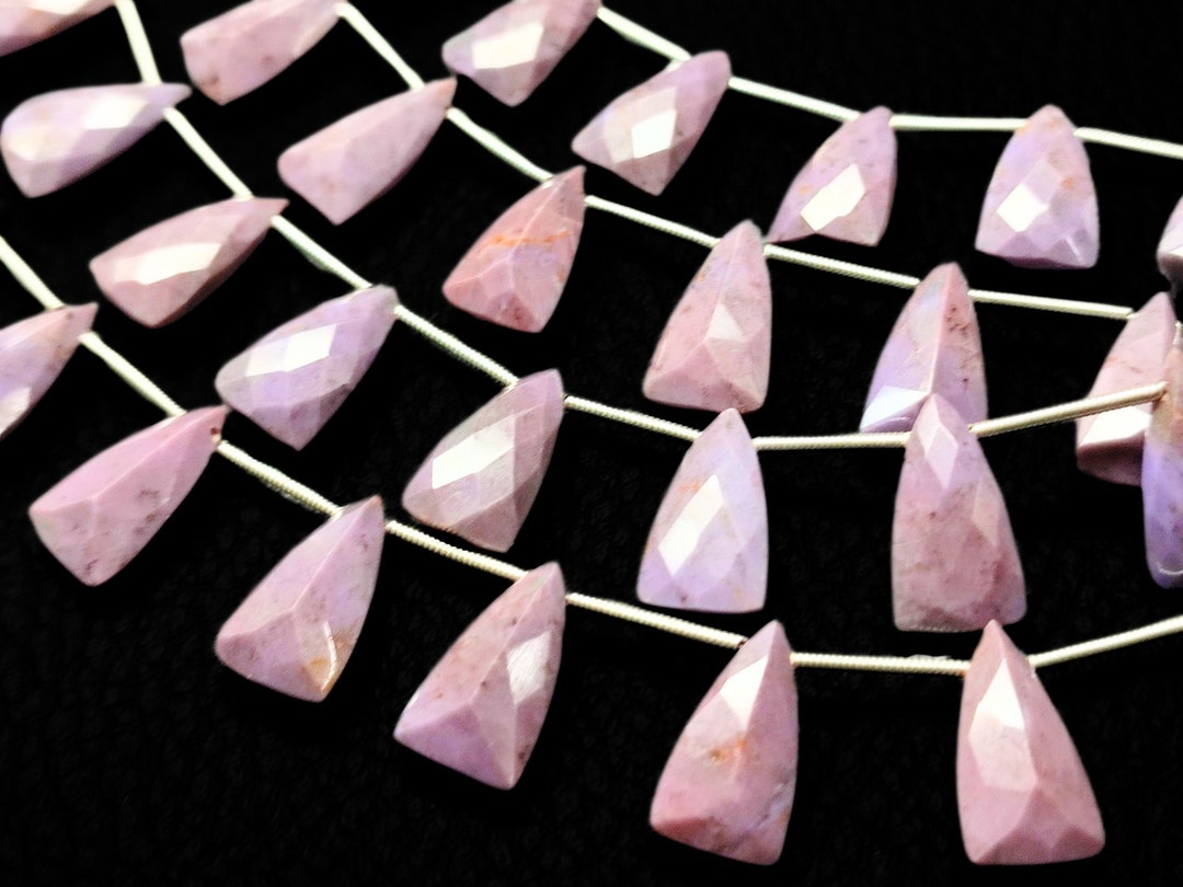 Lavender Jasper Pyramid Shape Briolette Beads / Elongated Pyramid ...