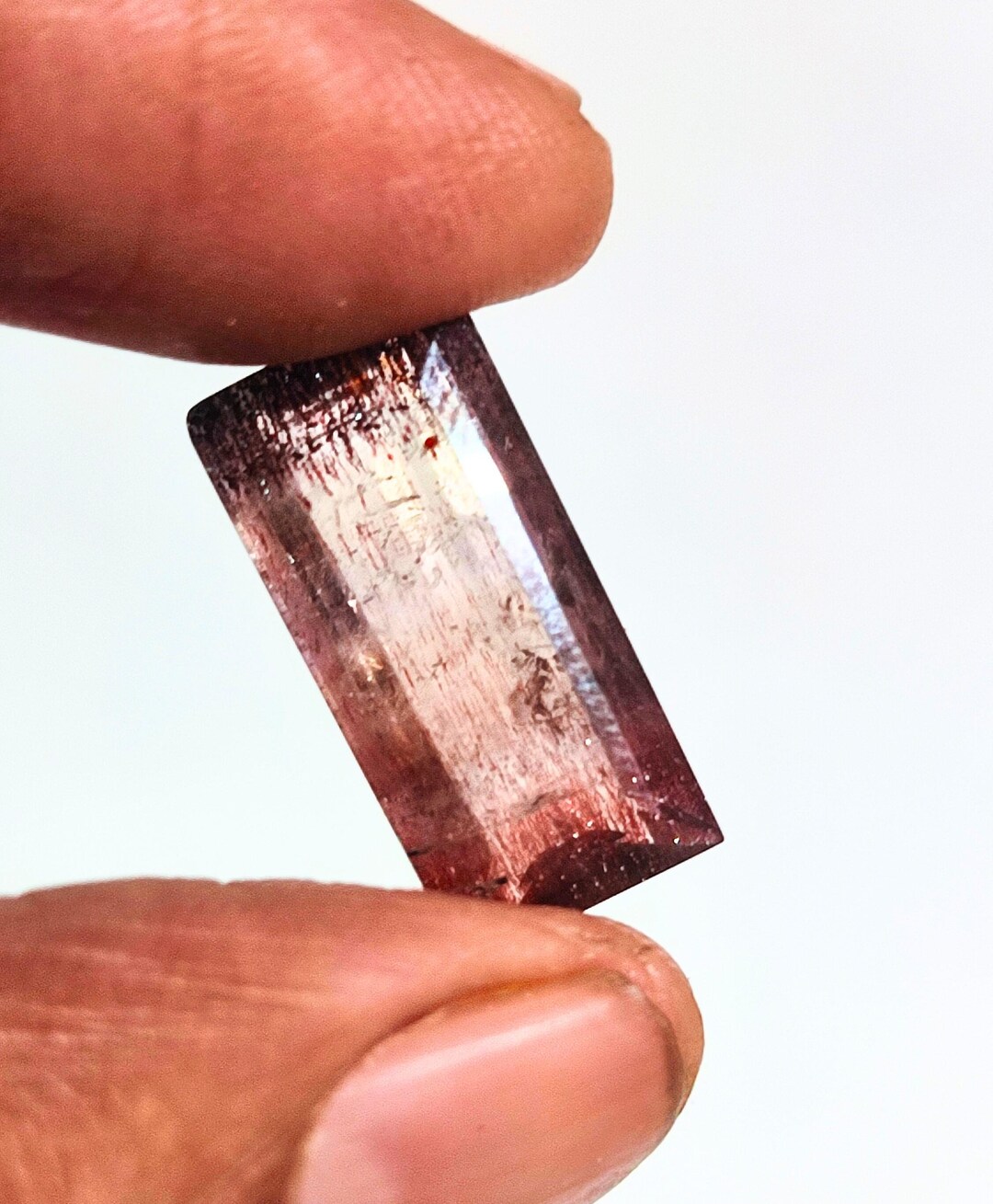 Super Seven Inclusion Quartz / Step Cut Gemstone / Size 10x20x7mm ...