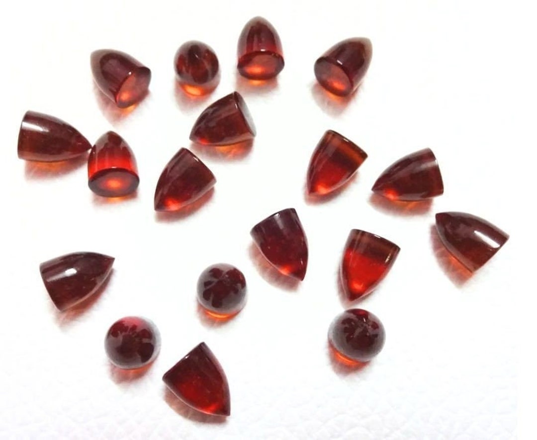 Hessonite Garnet Bullet Shape Cabochon / 10 Pcs / Size 6x8 MM / Bullet ...