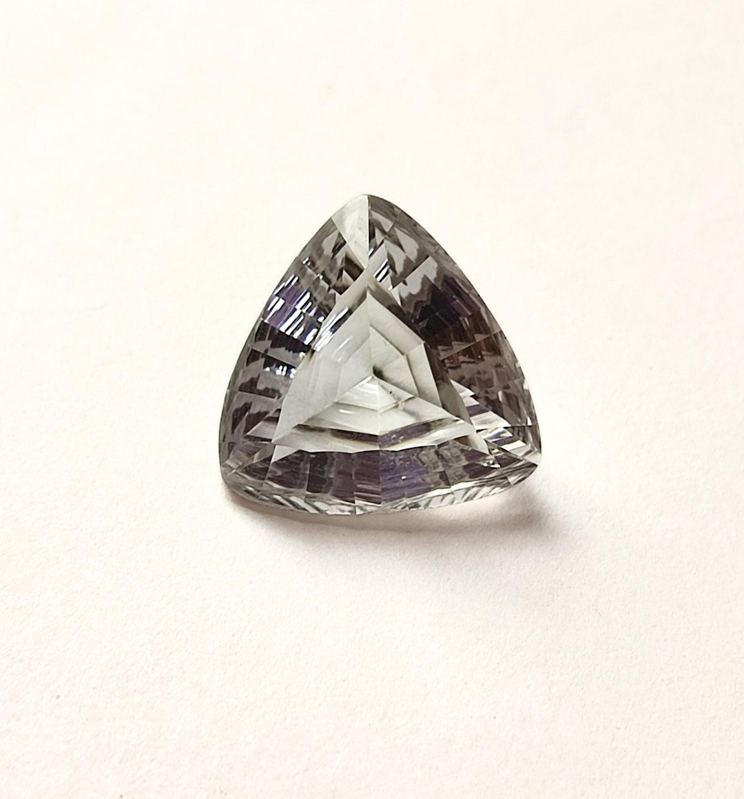 Crystal Quartz Concave Cutting Triangle Shape Round Shape Gemstone ...