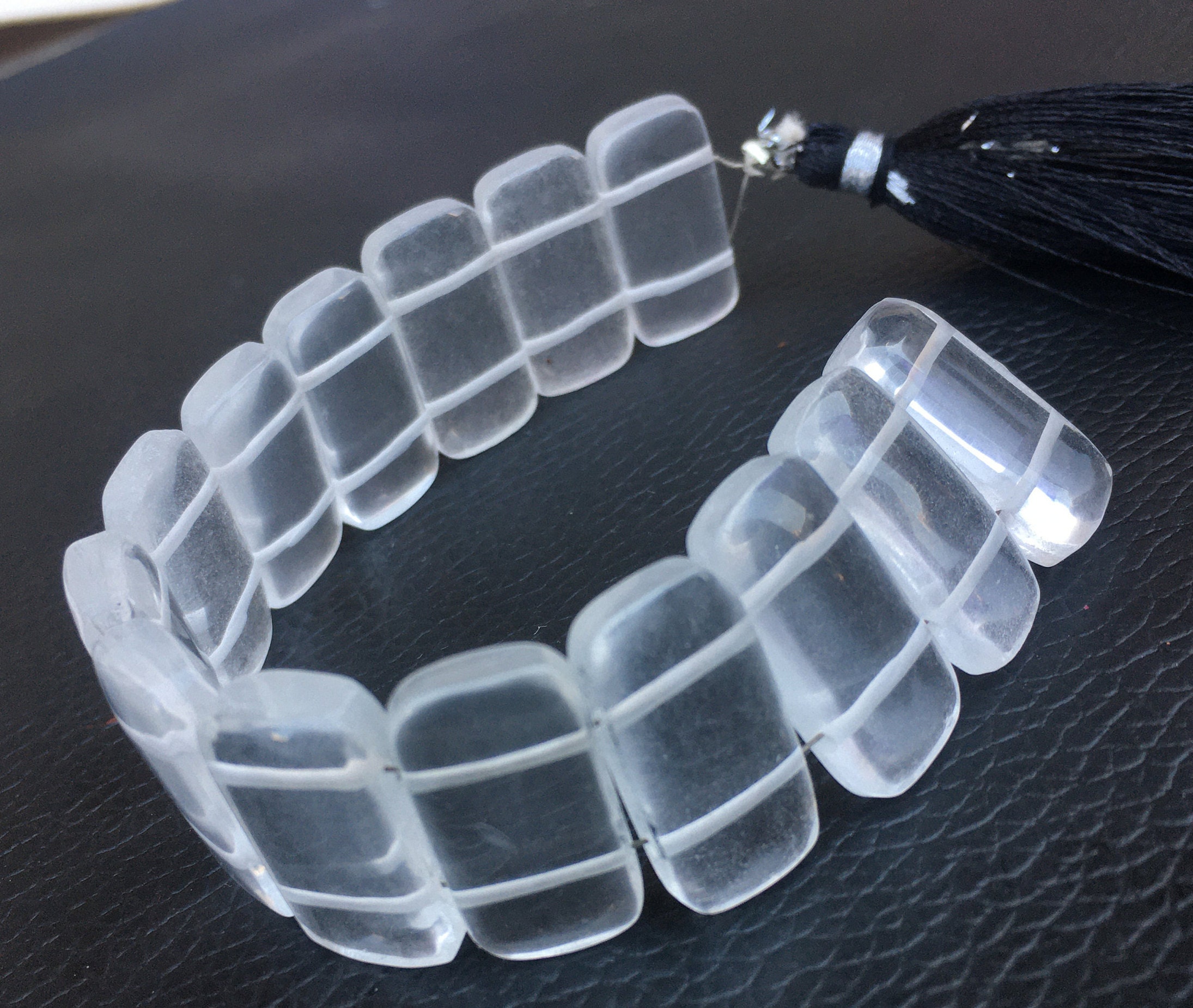 Buy AAA Grade Clear Crystal Quartz Smooth 10x20 Bracket Shape.10.pes ...