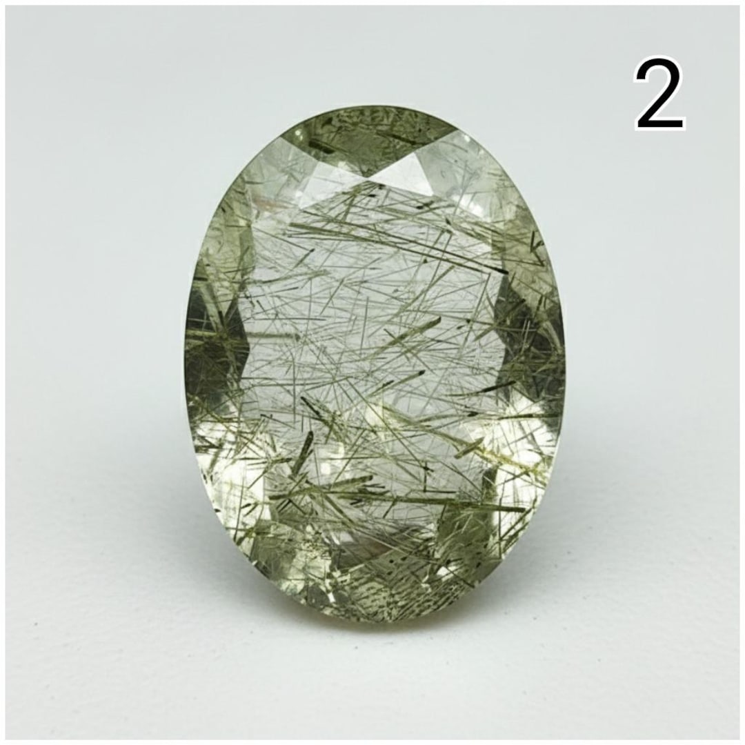Green Rutile Quartz Gemstone: Faceted Cutstone Gemstone - Etsy