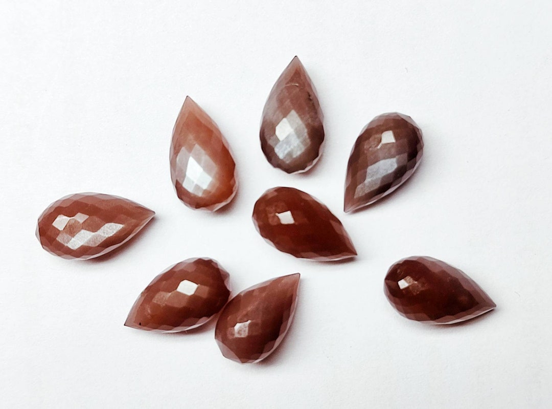 AAA Grade Chocolate Moonstone Five Perfectly Matched Pairs, Faceted ...