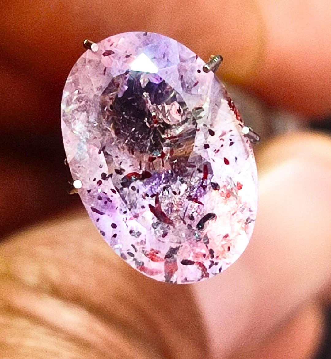 Super Seven Inclusion Quartz / Step Cut Gemstone / Size 10x14x6mm ...