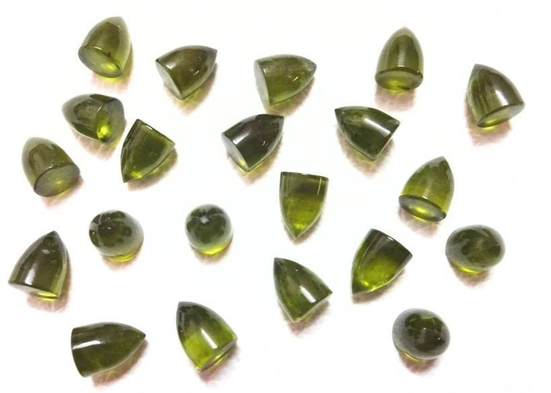 Vessonite Bullet Shape Cabochon : Polished Gemstone 10 Pcs (size 6x8 MM ...
