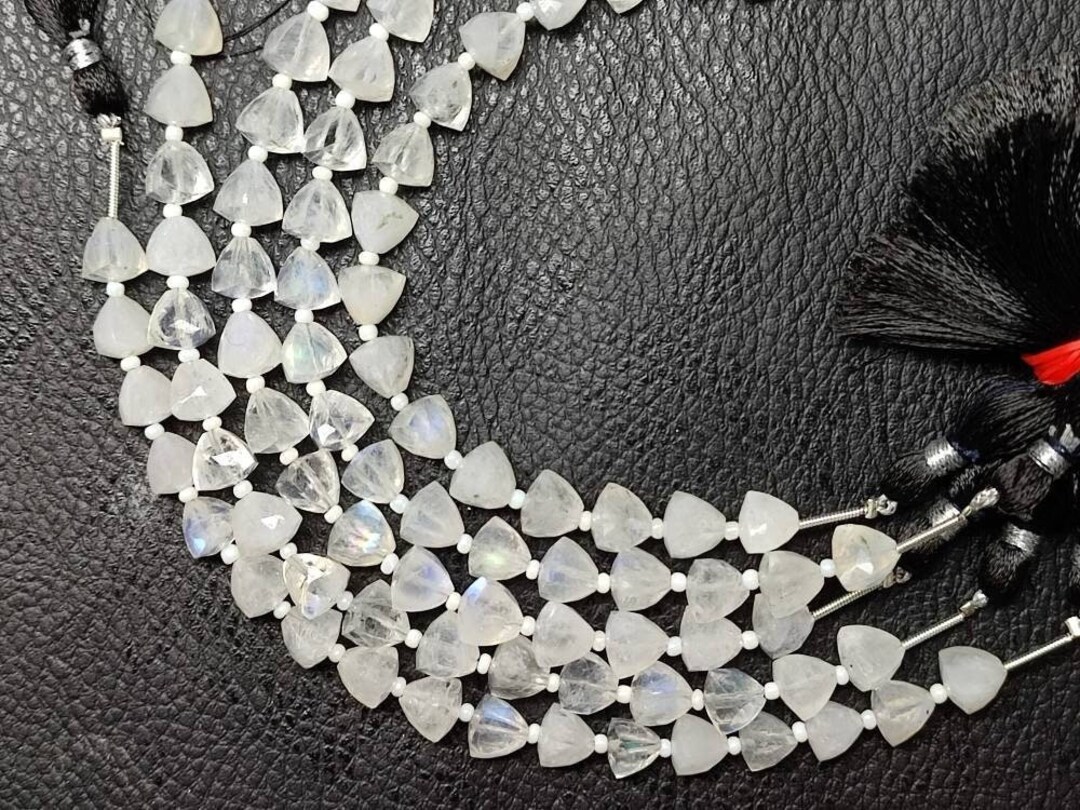 Aaawhite Rainbow Trillion Faceted Beads / Straight Drill Faceted ...